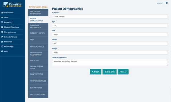 AI Scenario Generator & Simulation Management | SimKlar Paramedic Education Tracker